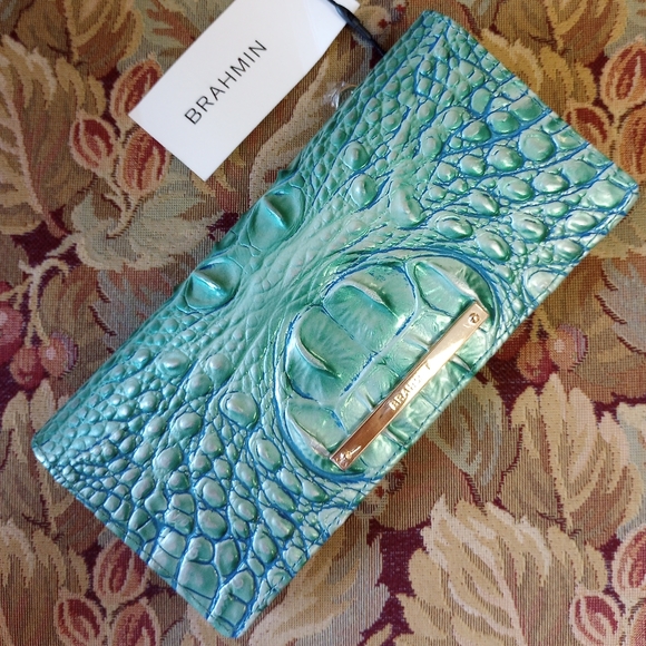 Brahmin | Bags | Brahmin Seafoam Melbourne Ady Wallet | Poshmark